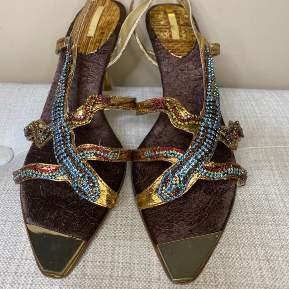 ELECTRA | Shoes | Rhinestone Embellished Dress Sandal | Poshmark